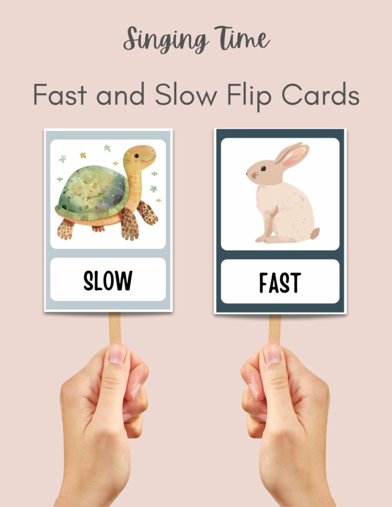 Fast and Slow Flip Cards-FREE! - Primary Singing Time