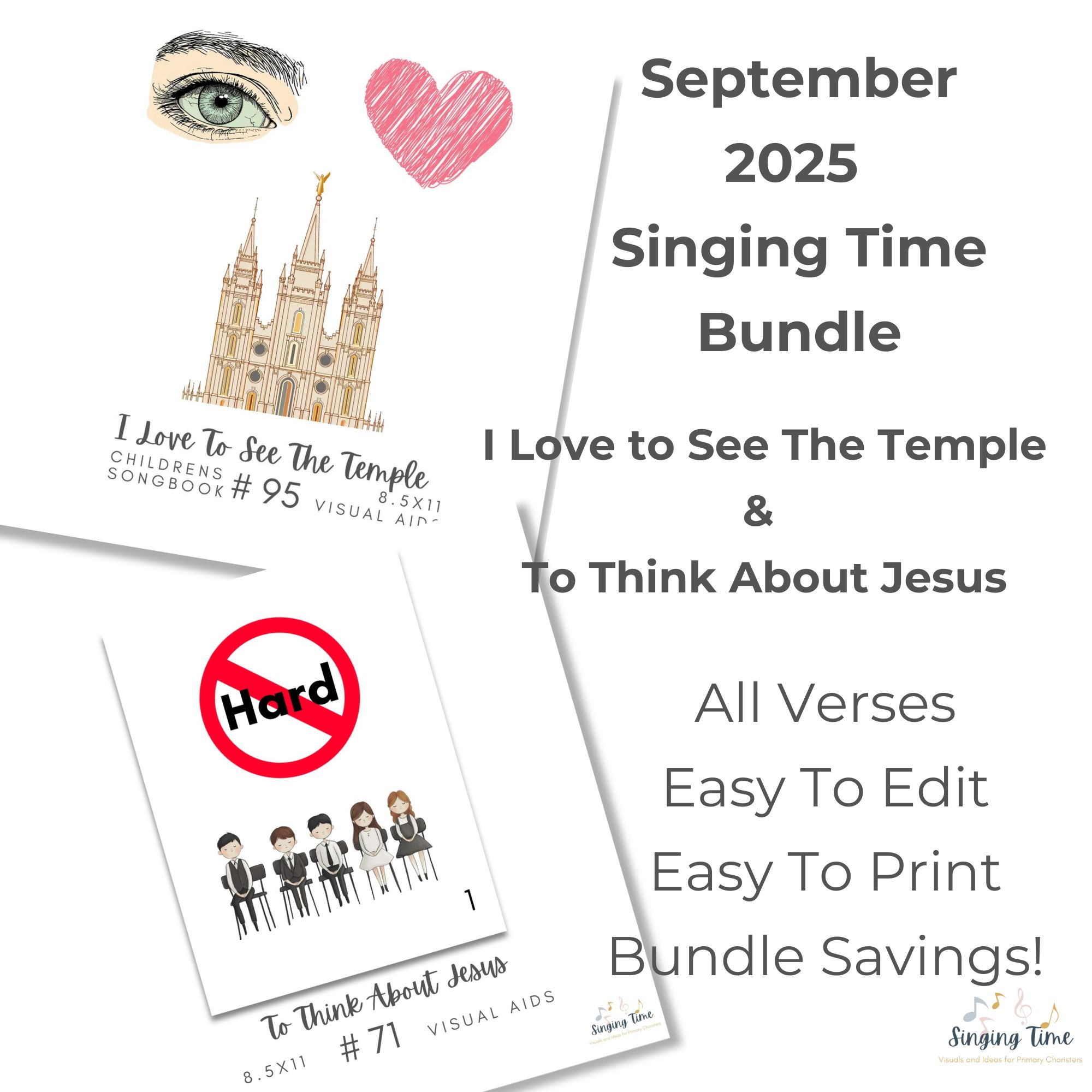 Primary Singing Time - Aids, Flip Charts, Visuals, Games and more!